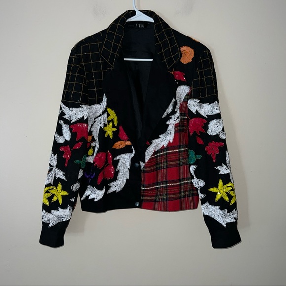 Modi | Jackets & Coats | Vintage Modi Denim 8s Sequin Black Jacket ...